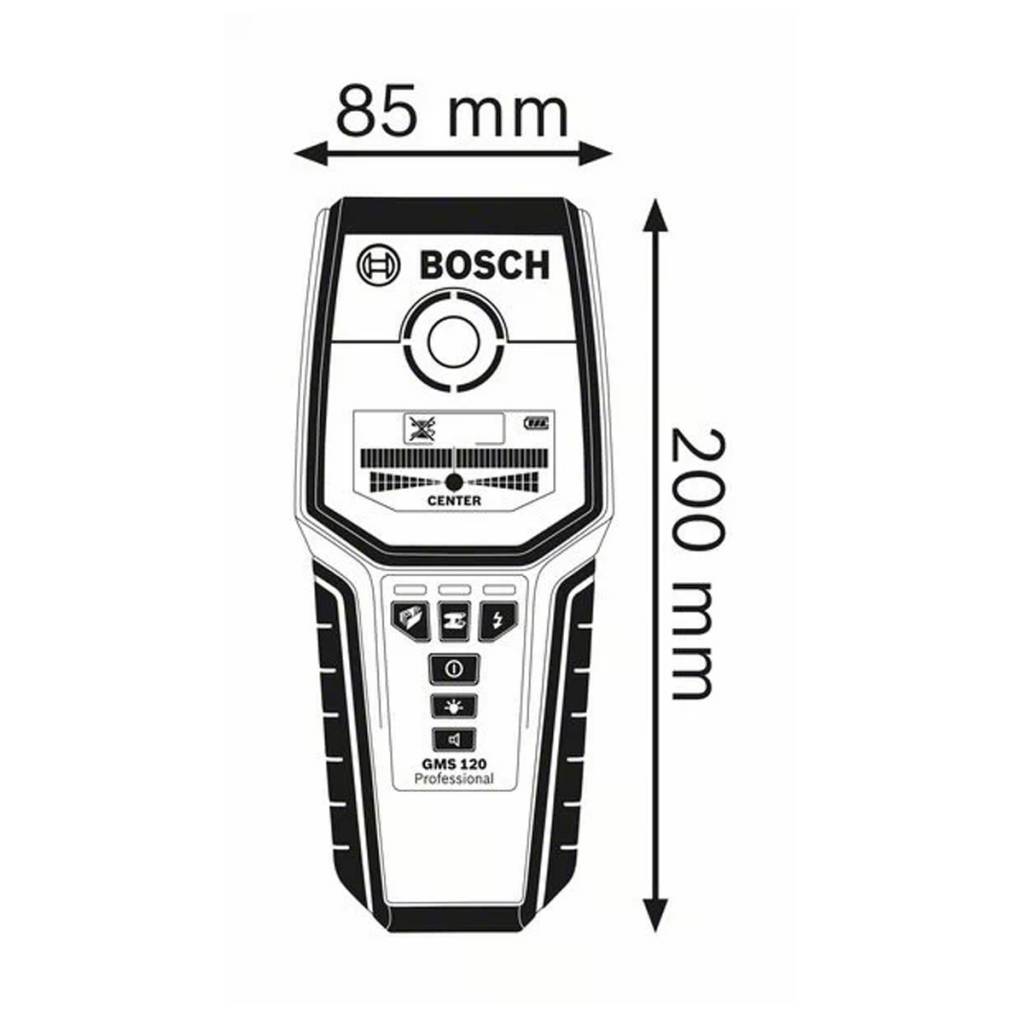 DETECTOR DIGITAL BOSCH GMS 120 PROFESIONAL - HSF Materiales de Construcción